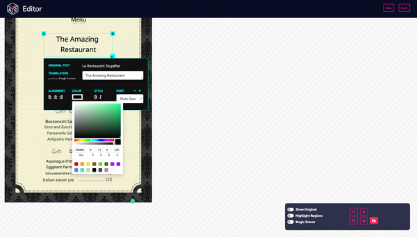 Learn the easiest way to instantly translate a menu